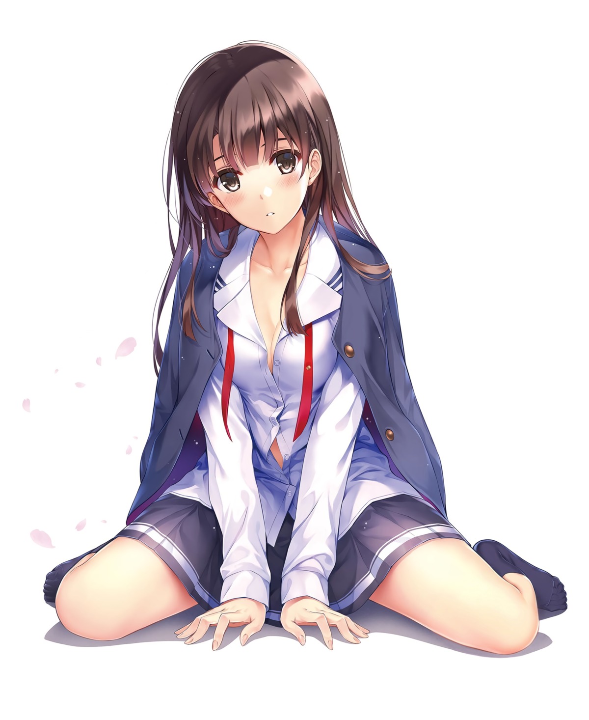 misaki kurehito saenai heroine no sodatekata katou megumi cleavage detexted no bra open shirt ...